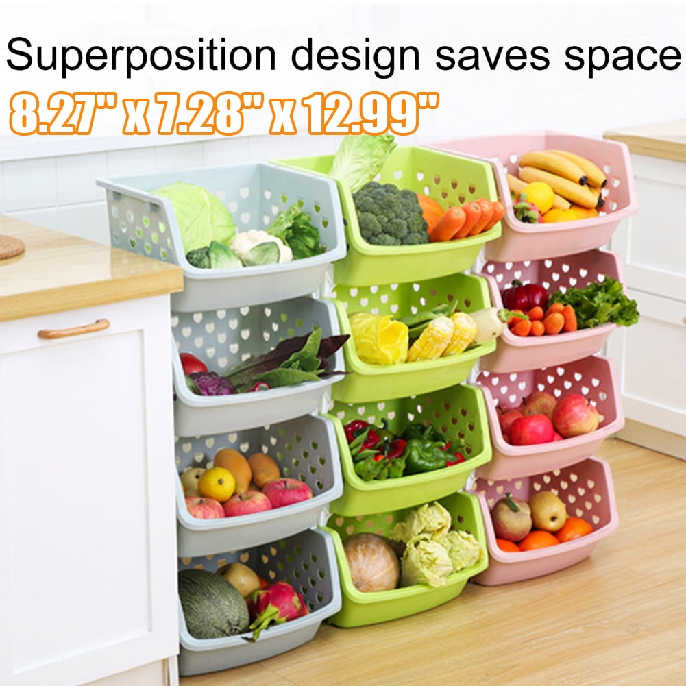 Cheer.US Stackable Storage Bins for Food, Snacks, Bottles, Toys ...