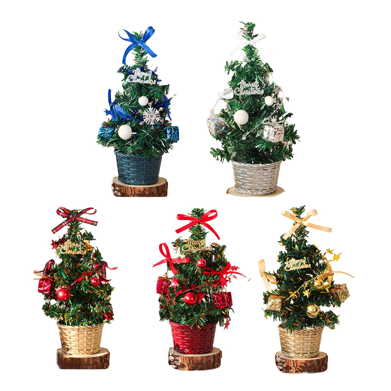 Cheer US Tabletop Mini Christmas Tree Prelit Artificial Christmas Trees ...