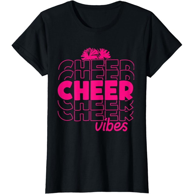 Cheer Vibes Cheerleader Rebel Cheerleading Outfit Girls T-Shirt ...