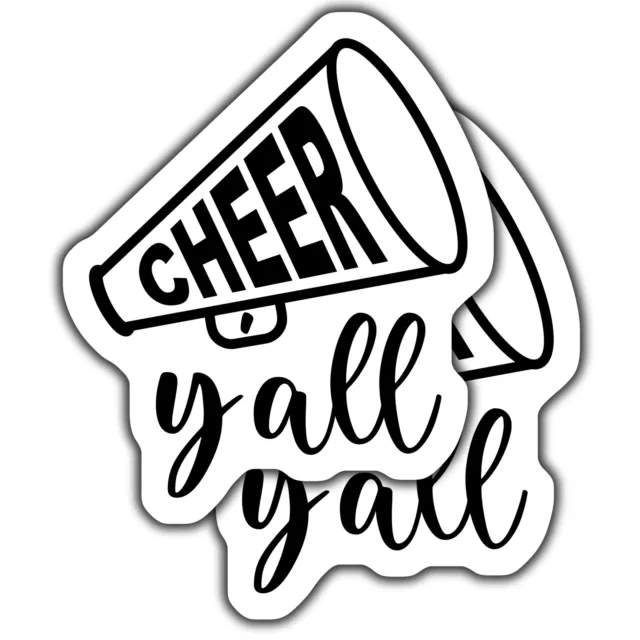 Cheer Y'All Sticker, Cheerleading Megaphone Sticker, Cheer Spirit ...