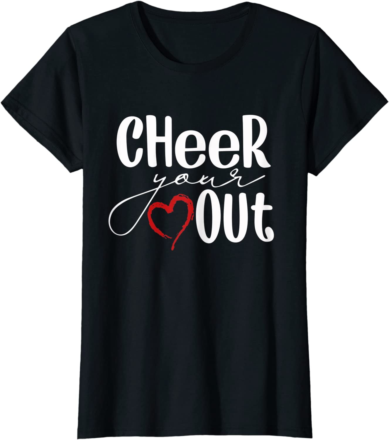 Cheer Your Heart Out Cool Cheerleader Cheering T-Shirt - Walmart.com