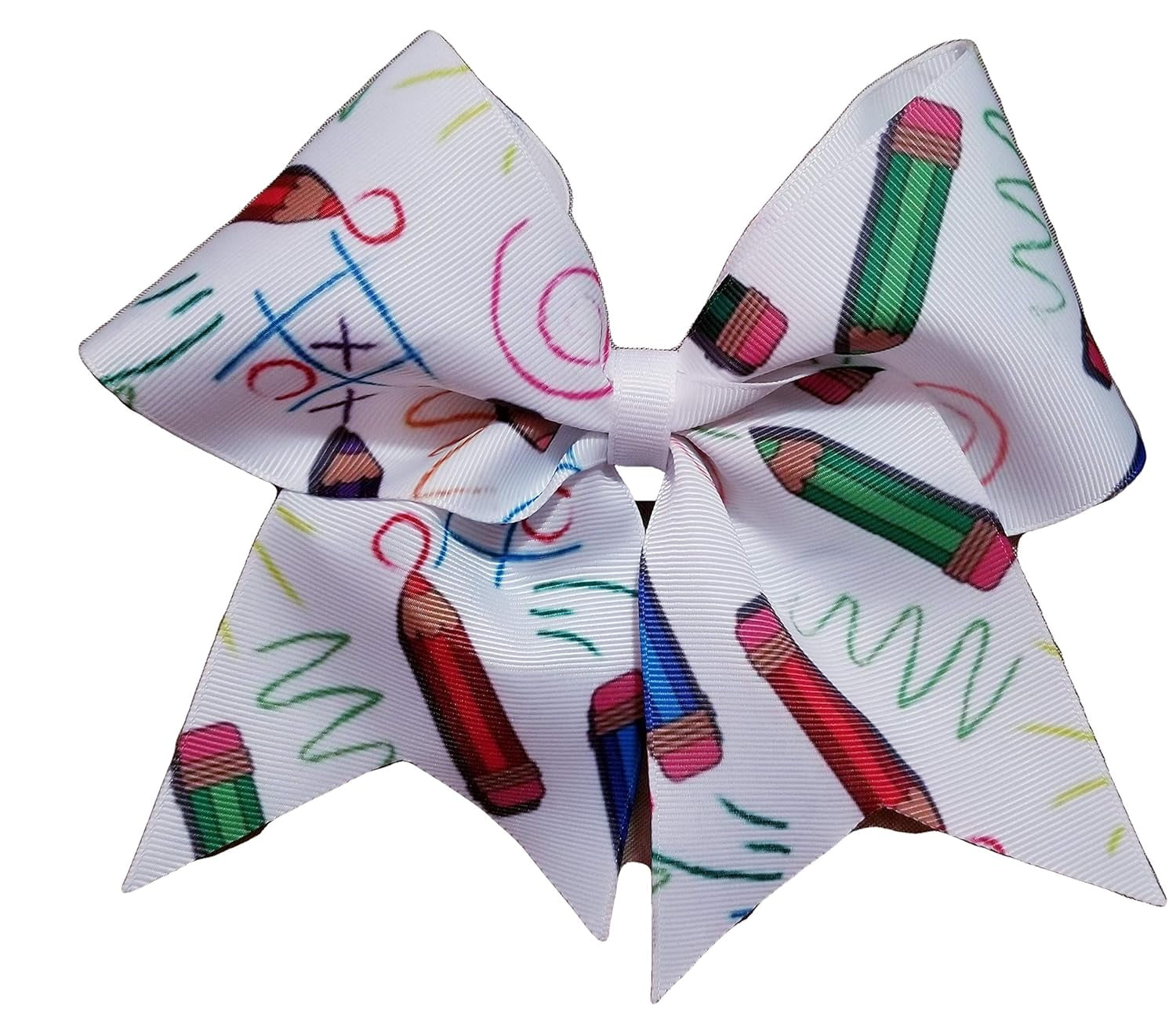 Cheer bows Schooldays Crayons and Pencils and writing Hair Bow ...