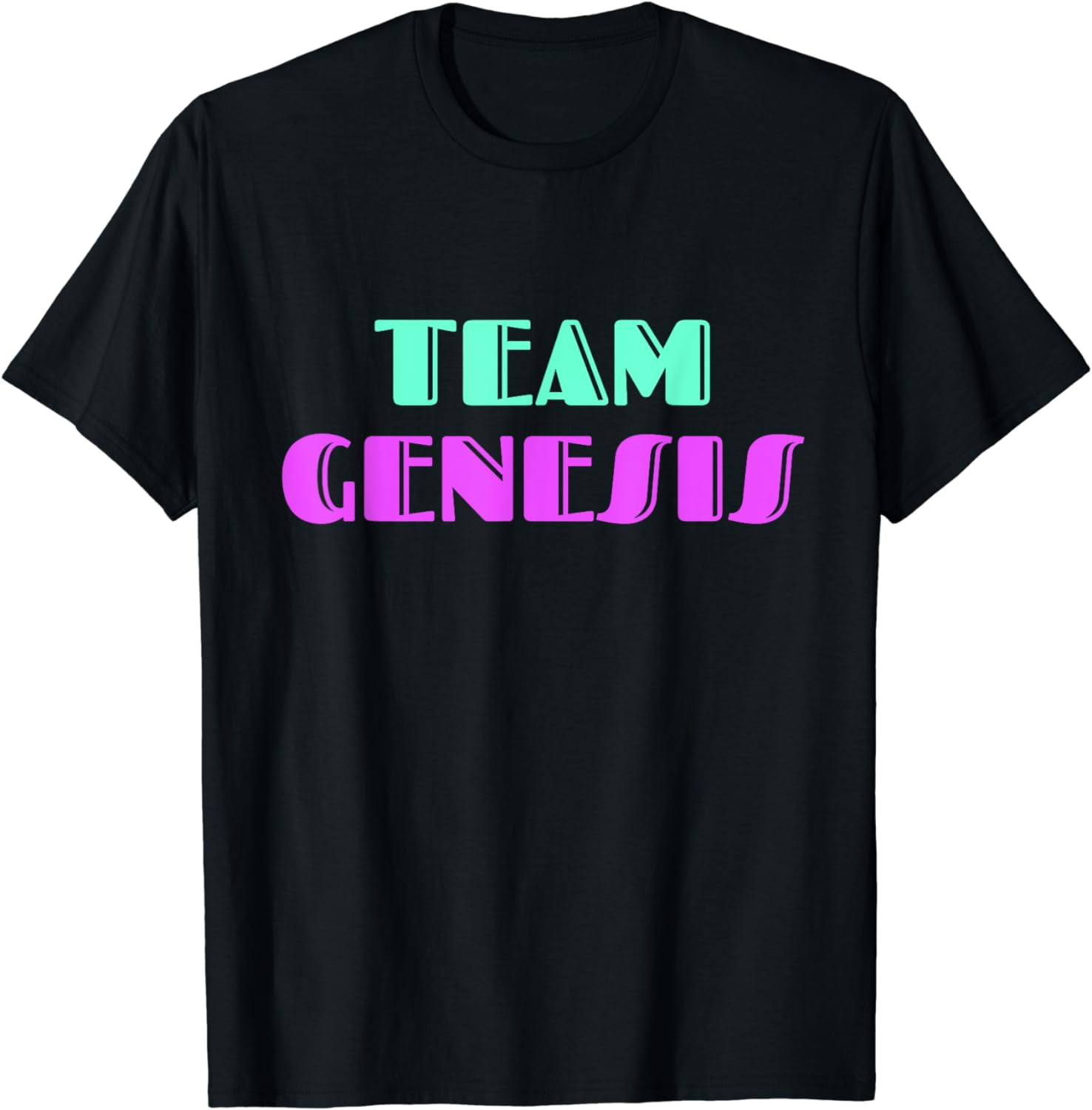 Cheer for Genesis, Show Support Be On Team Genesis 90s Style T-Shirt - Walmart.com