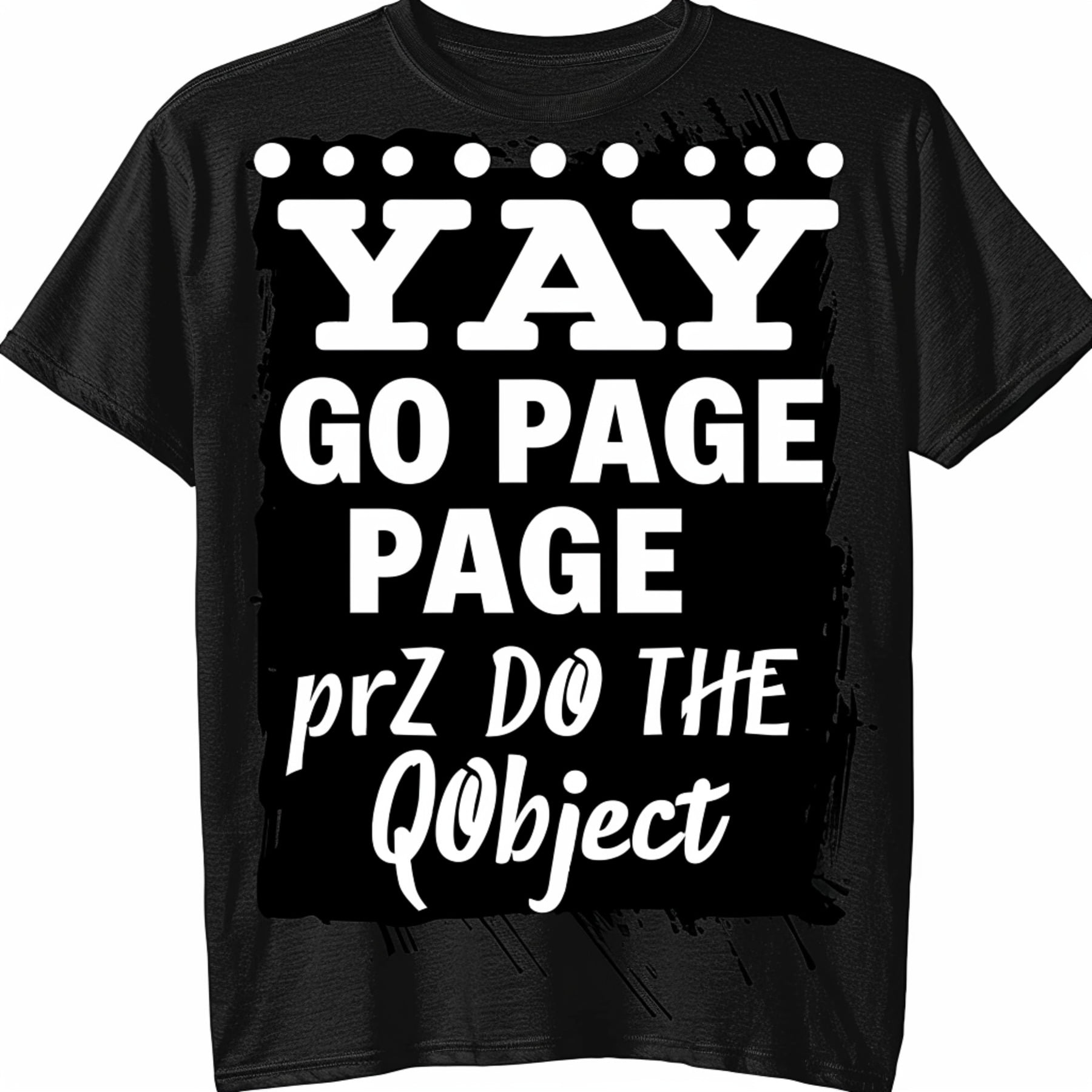 Cheer on with Style in this YAY GO PAGE Black T Shirt Sports Team Theme ...