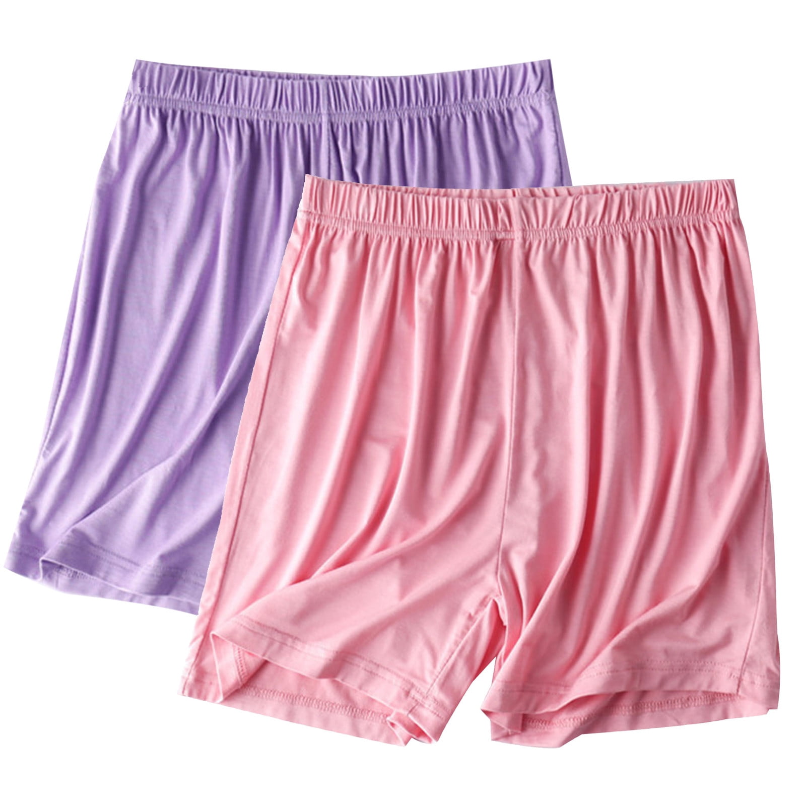 CheerKidz 2PCS Summer Shorts for Women's Solid Color Breathable Elastic ...
