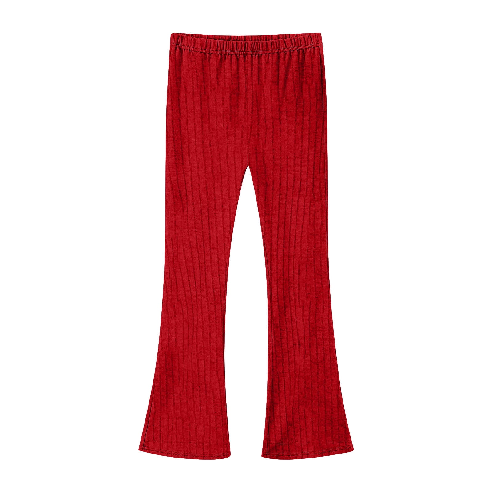 CheerKidz Children Flared Pants Long Length Ribbed Knit Bottoms Stylish ...