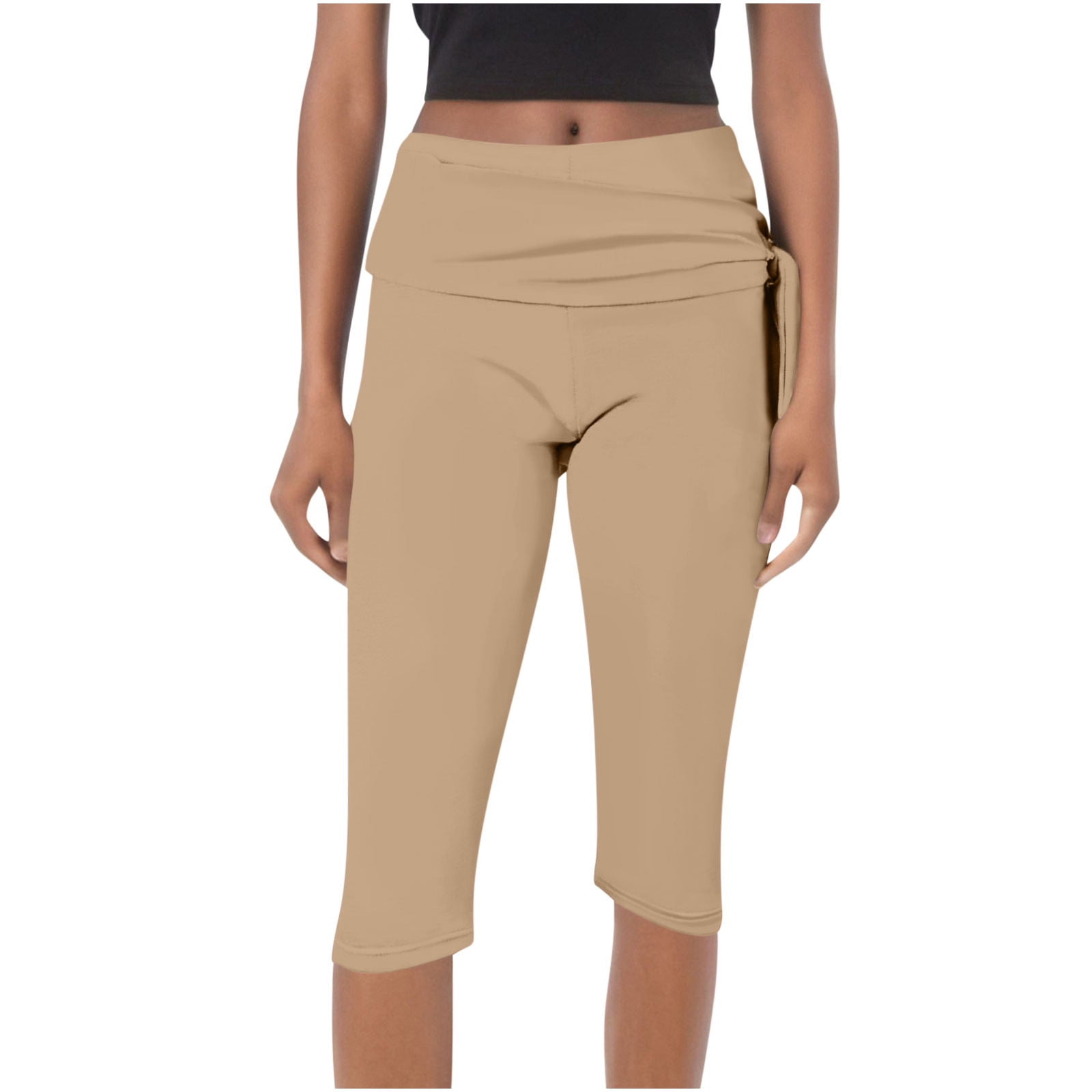 CheerKidz Straight Pants for Women Capris Summer Knee Length Straight ...
