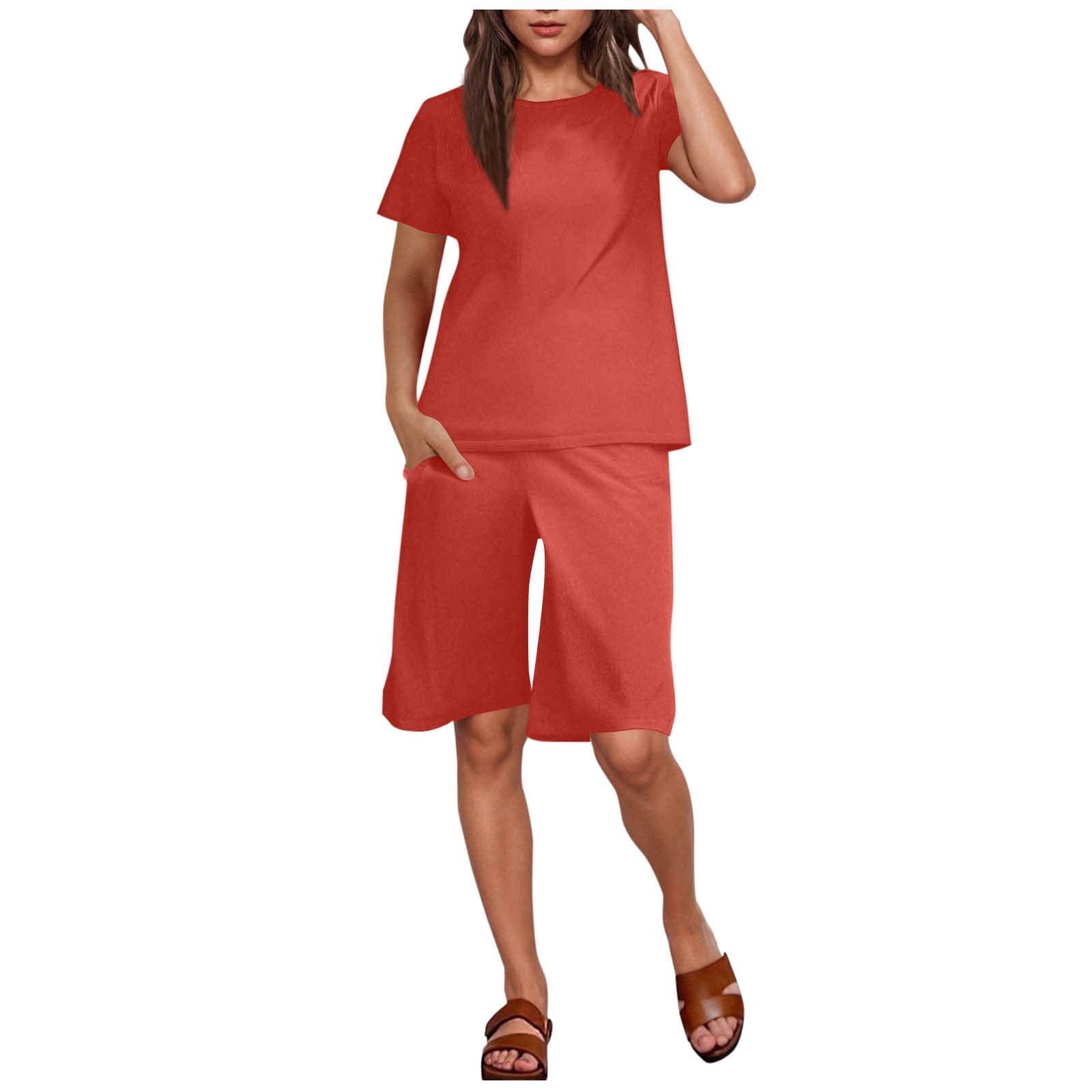 CheerKidz Womens Solid Color Sleeveless 2 Piece Outfits 2025 Oversized ...