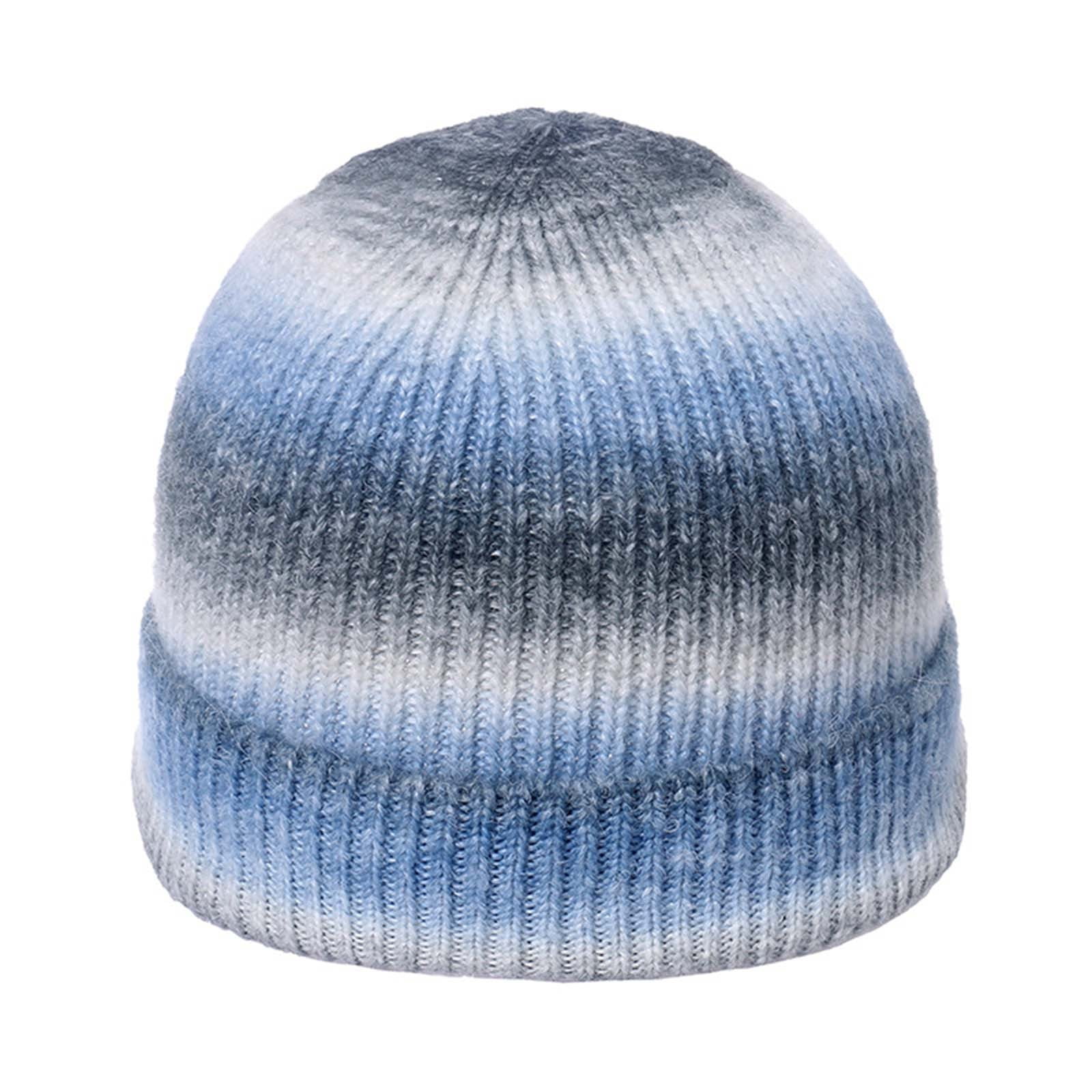 CheerKidz Winter Knitted Hats Striped Curled Edgeless Cold Hat Outdoor ...