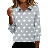 CheerKidz Women Color Block Collar 3/4 Sleeve Top Modern Contrast ...