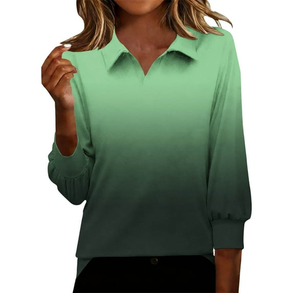 CheerKidz Women Color Block Collar 3/4 Sleeve Top Modern Contrast ...