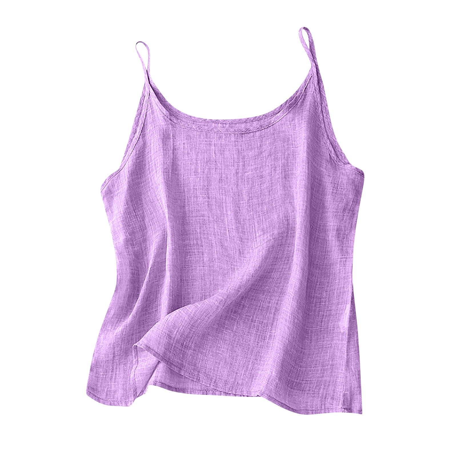 CheerKidz Women's Cotton Linen Solid Color Camisole Tops Summer ...