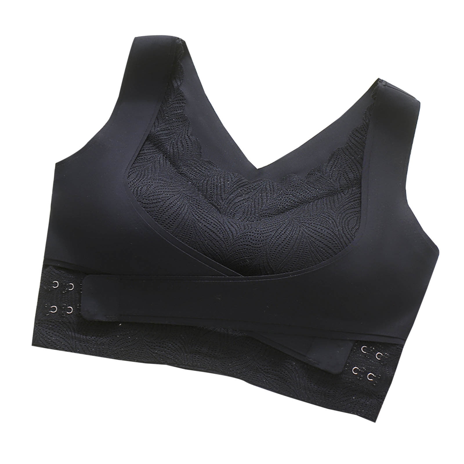 CheerKidz Women's Lace Side Buckle Wireless Sports Bra with Emulsion ...