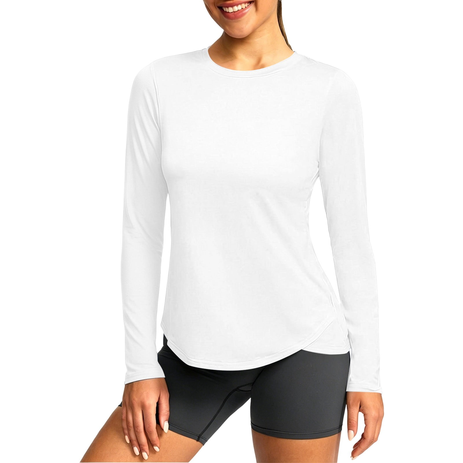 CheerKidz Women's Long Sleeve Sun Protection Shirt UPF 50+ Round Neck ...