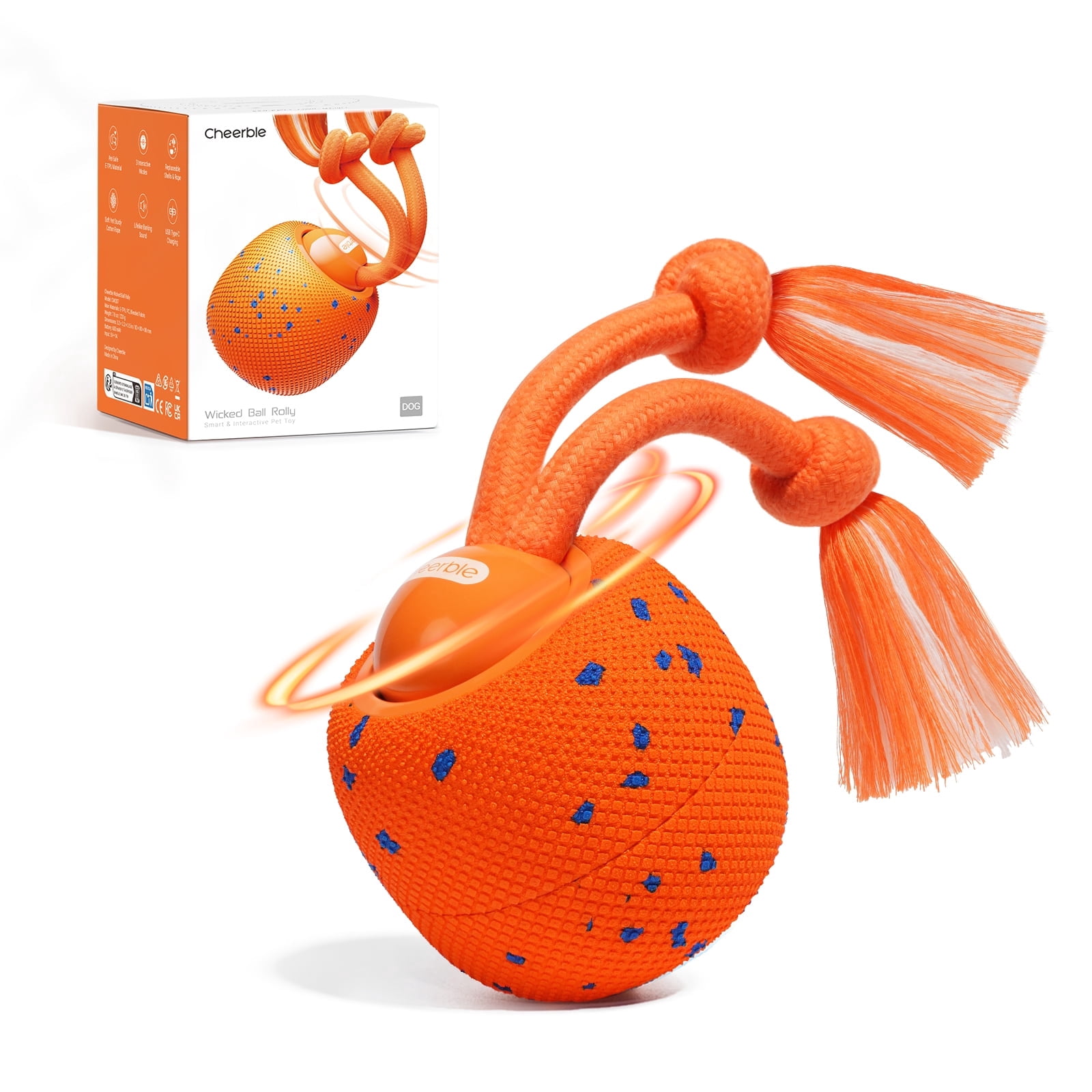 Cheerble Smart Interactive Dog Toy, Wicked Ball Rolly, Automatic Moving ...