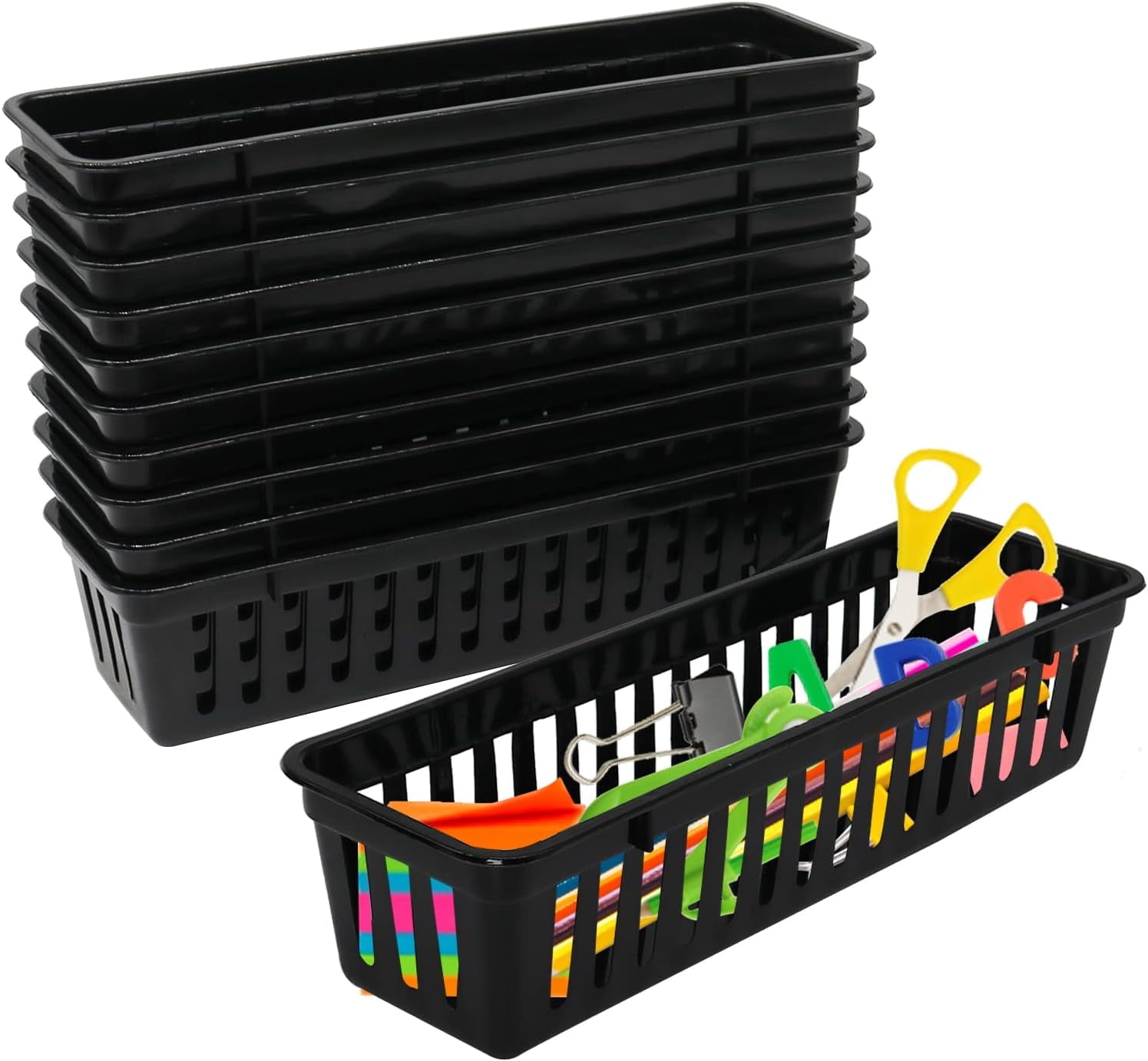Cheeren Multi Use Plastic Pencil or Rubber Holder, Black (Pack of 12 ...