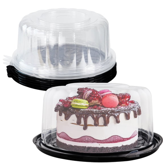 Cheeren, Round Cake Carriers, 10inch, Disposable 5 Pcs Set - Walmart.com