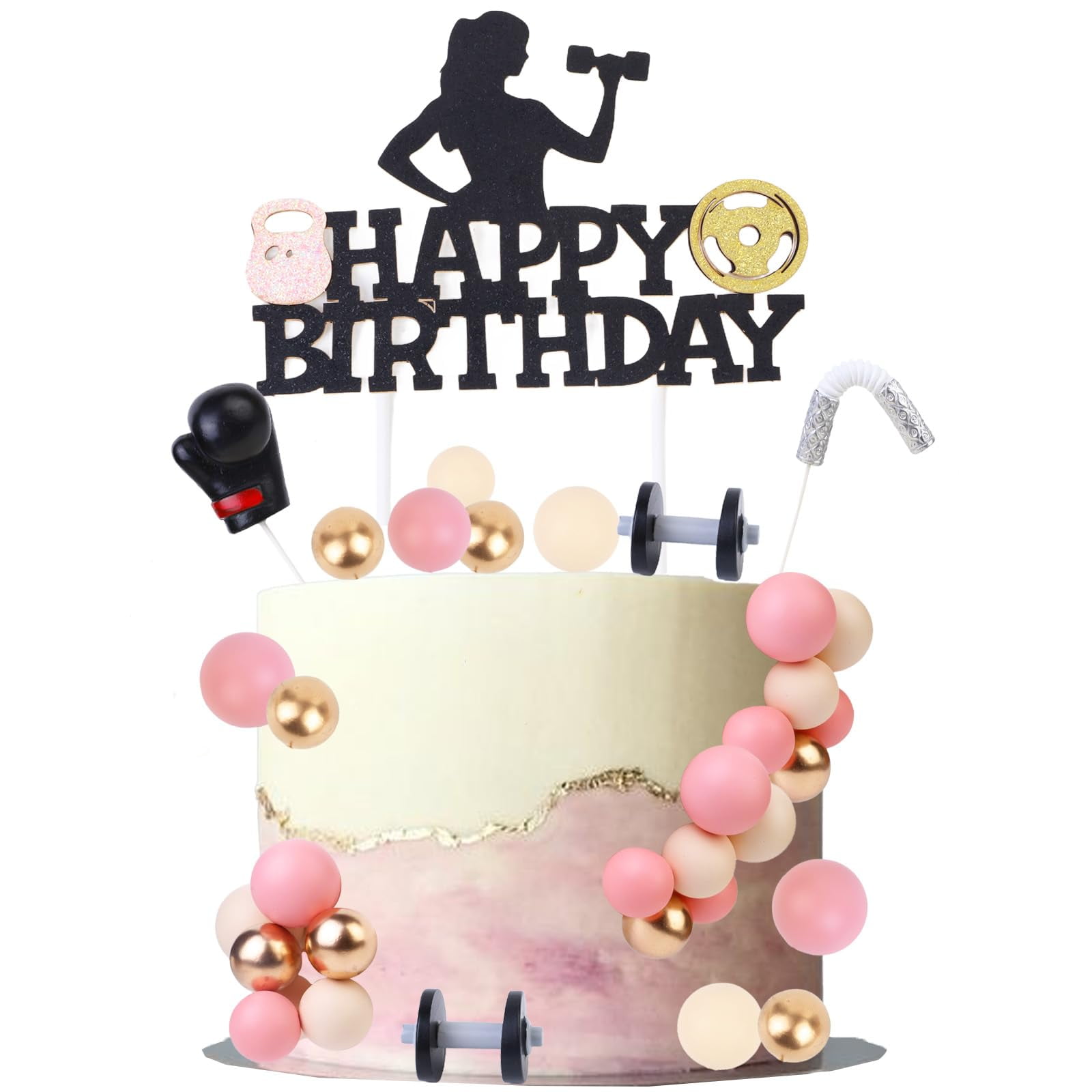 Cheereveal Physical Exercise TWE5 Happy Birthday Cake Decorations ...