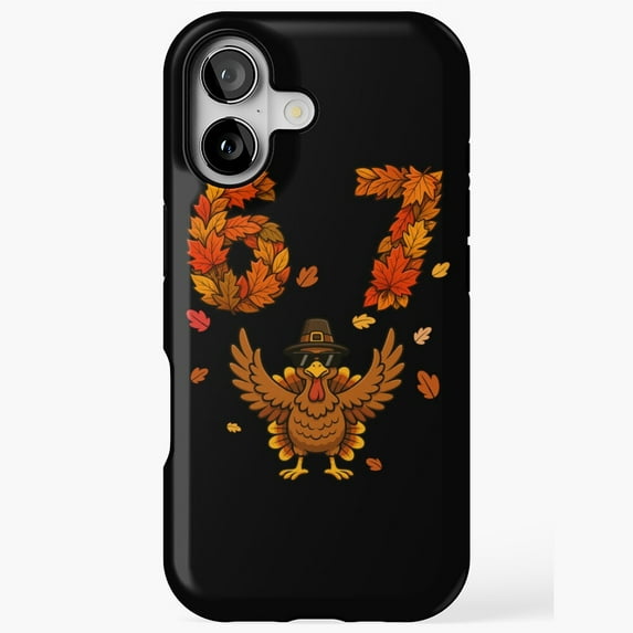 Cheerful 67 Six Seven Meme Thanksgiving Couple Case for iPhone 17 ...