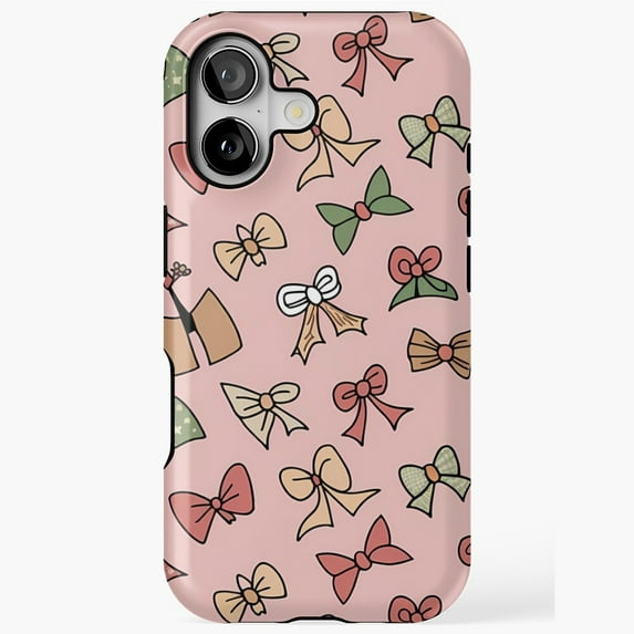 Cheerful Aesthetic Cute Pink Bow Pretty Pattern Case for iPhone 17 11 ...