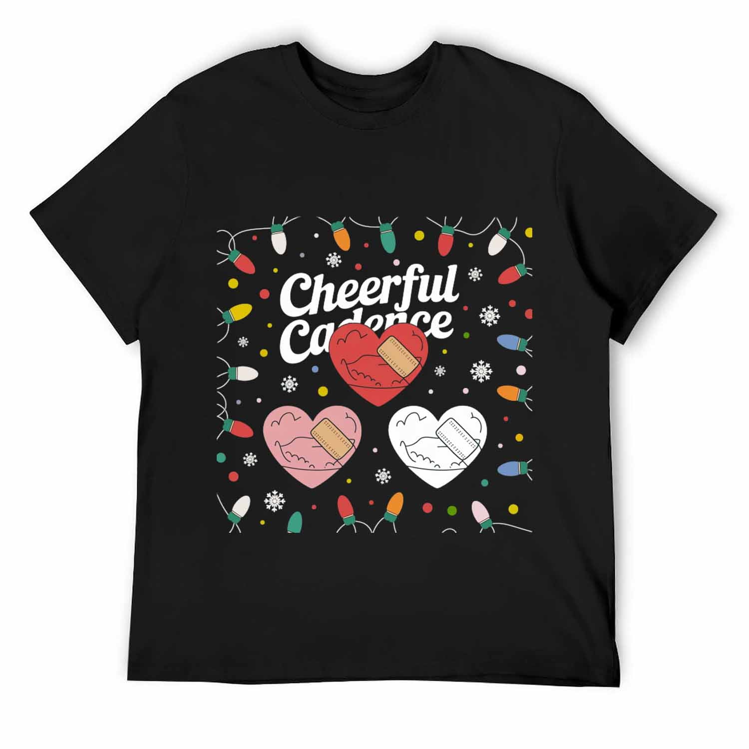 Cheerful Cadence Party T-Shirt Women Tops Gift Graphics Crew Neck ...