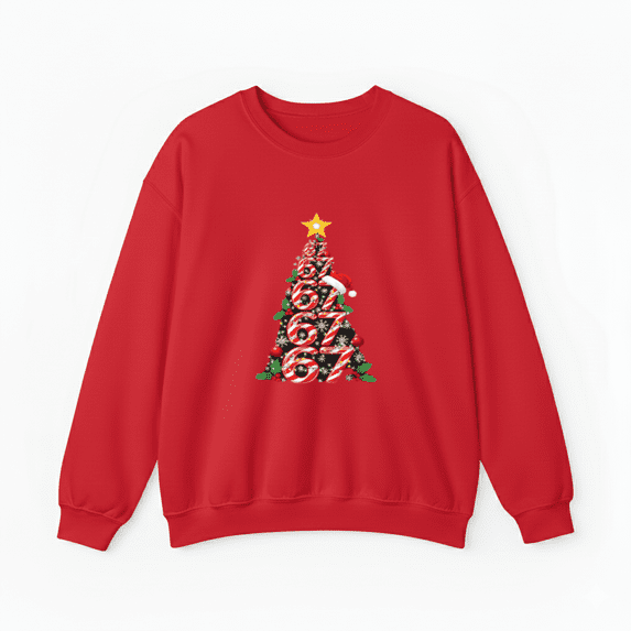 Cheerful Candy Cane 67 Meme Tree Holiday Brainrot Humor Graphic ...