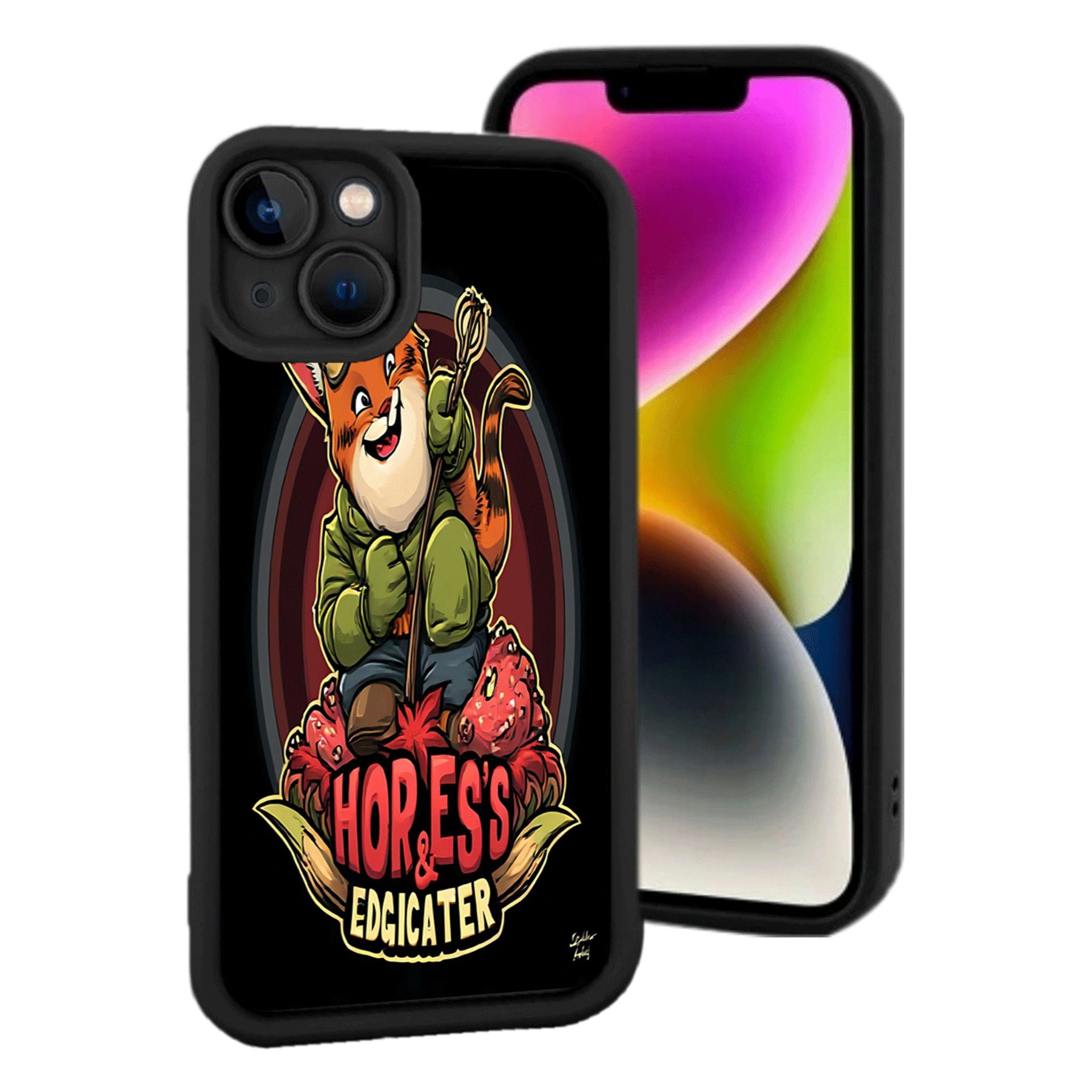 Cheerful Cartoon Cat iPhone 15 Case - Lightweight Yellowing Resistant ...