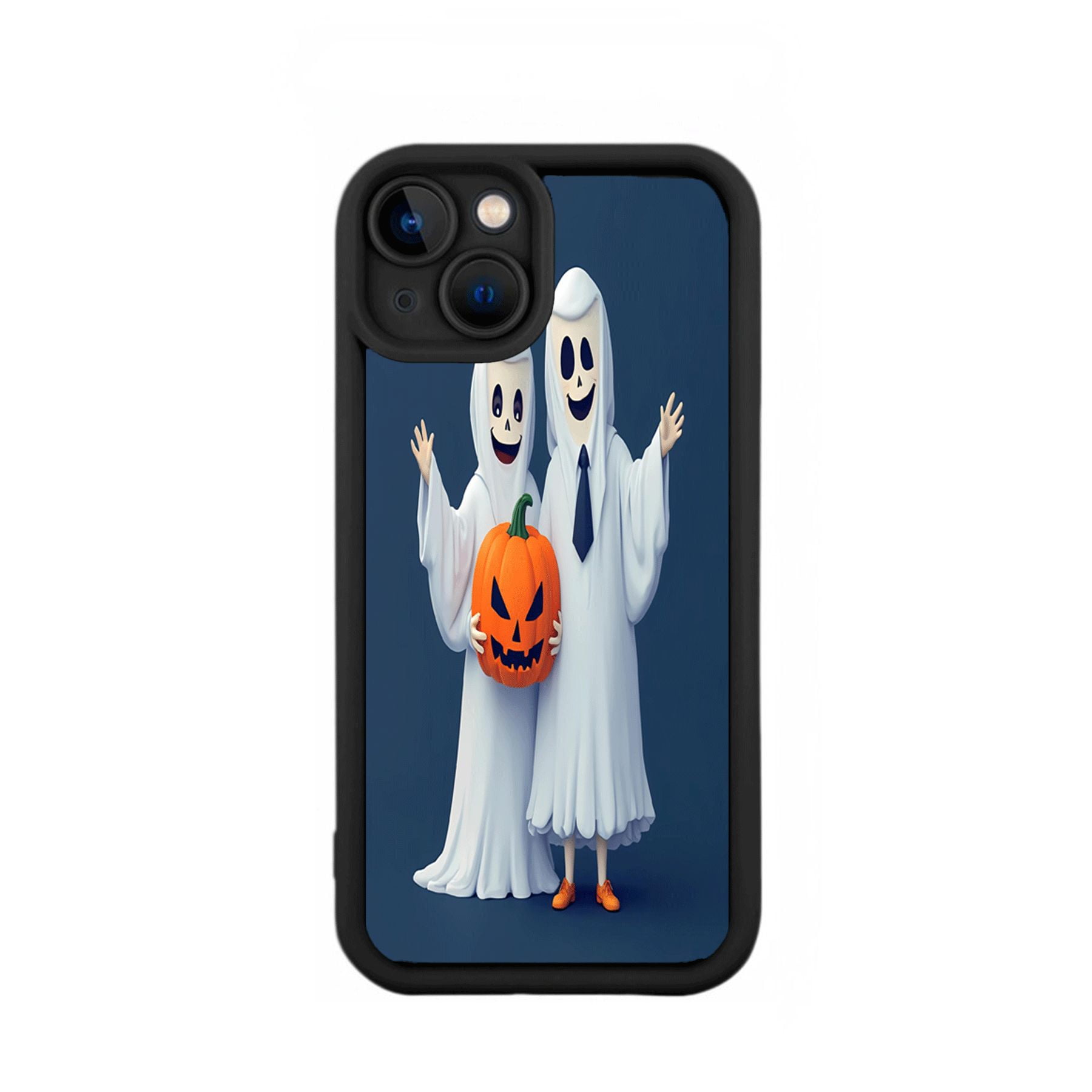 Cheerful Cartoon Ghosts & Pumpkin Design - Yellowing Resistant ...