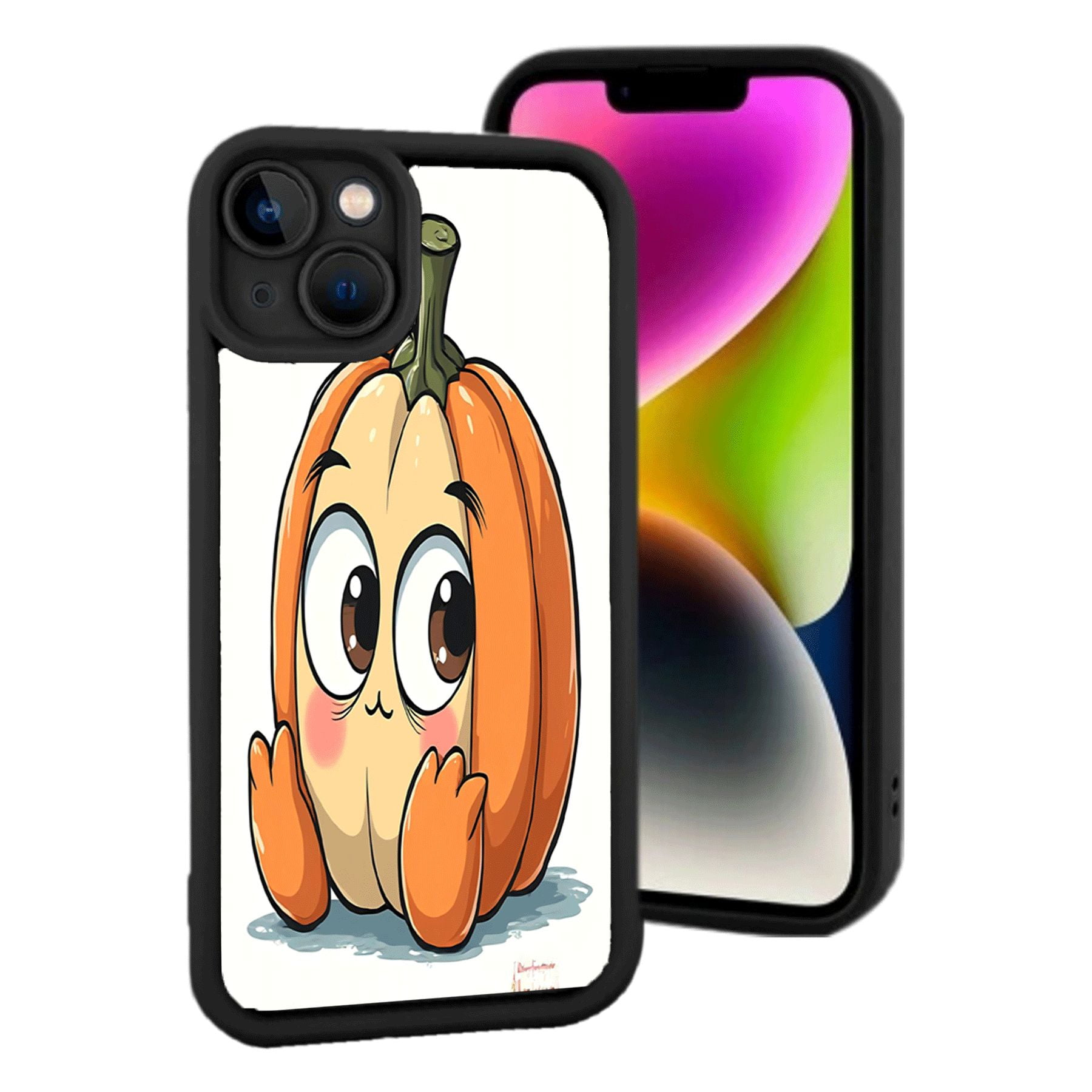 Cheerful Cartoon Pumpkin iPhone 15 Case - Lightweight Yellowing ...