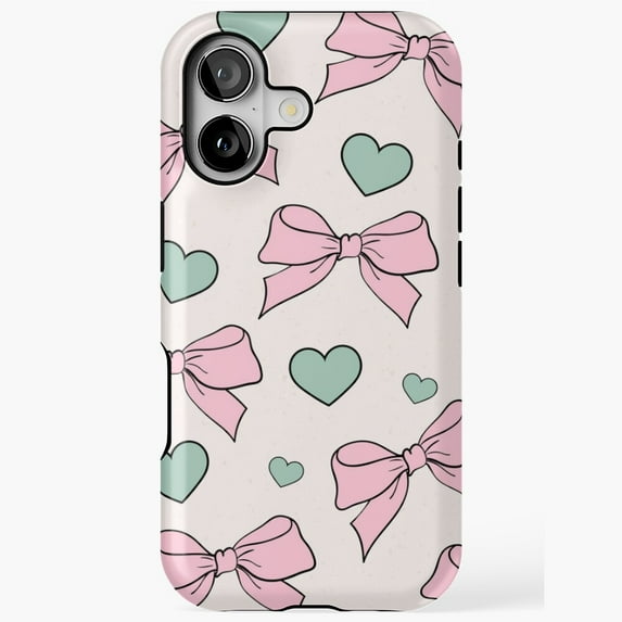 Cheerful Coquette Pink Bows Seamless Pattern Case for iPhone 17 to 11 ...