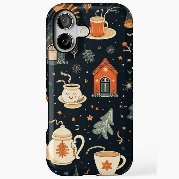 Cheerful Cozy Winter Village Gingerbread Houses Pattern Case for iPhone ...