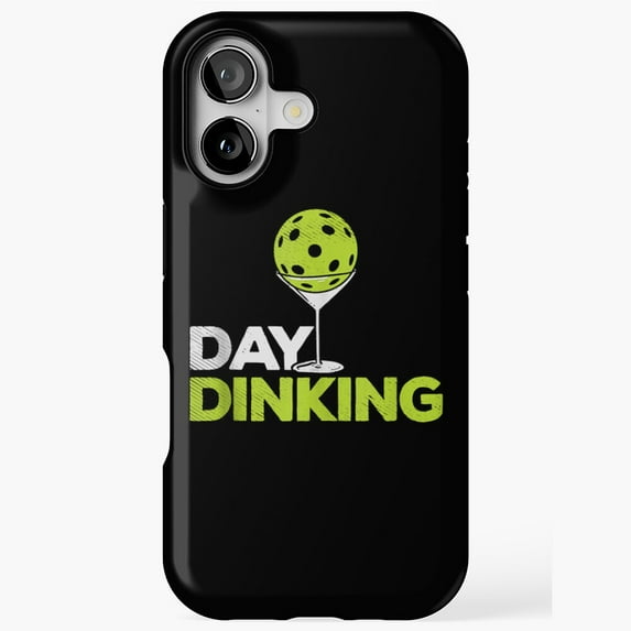 Cheerful Day Dinking Funny Pickleball Humor Case for iPhone 17 through ...