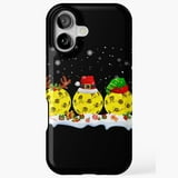 Cheerful Elf Reindeer Pickleball Lights Holiday Case for iPhone 17 ...