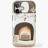 Cheerful Fireplace Holiday Warmth Design Case for iPhone 17 through 11 ...