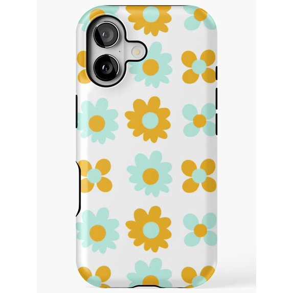 Cheerful Flowers 3 Cute Minimalist iPhone Case 11 12 13 14 15 16 17 Pro ...
