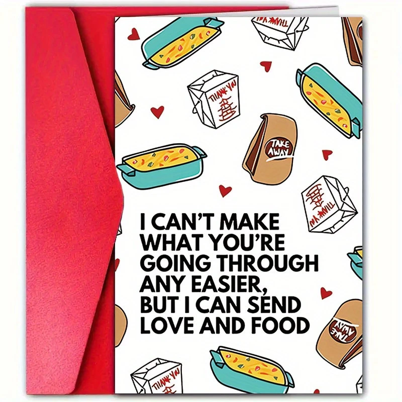 Cheerful Food-Themed Card – "I Can’t Make It Easier, But I Can Send ...