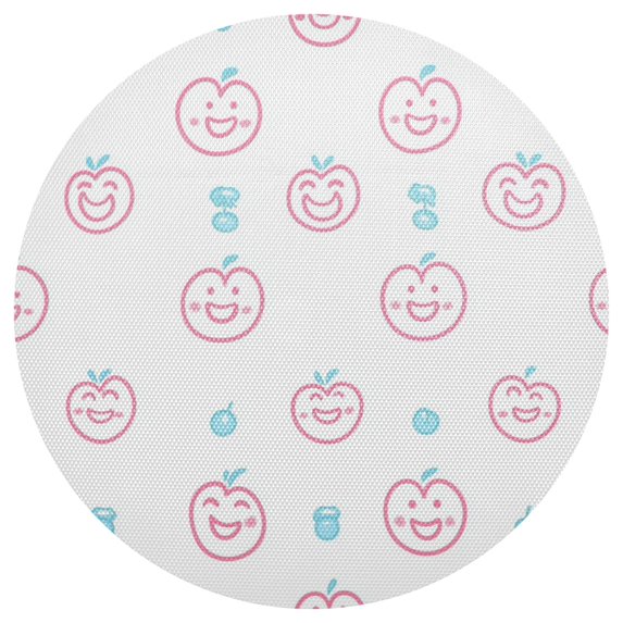 Cheerful Fruits 15.4in Diameter PVC Plate Mat, Heat-Resistant and ...