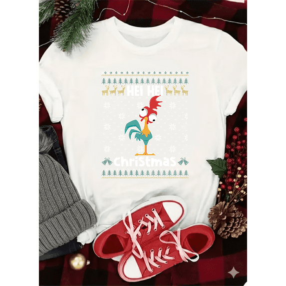 Cheerful Funny Hei Hei Chicken Holiday Cartoon Movie Parody Art Unisex ...