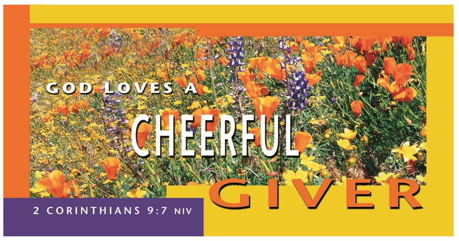 Cheerful Giver Offering Envelopes - Bill-Size : 1 Corinthians 9:7 (NIV ...