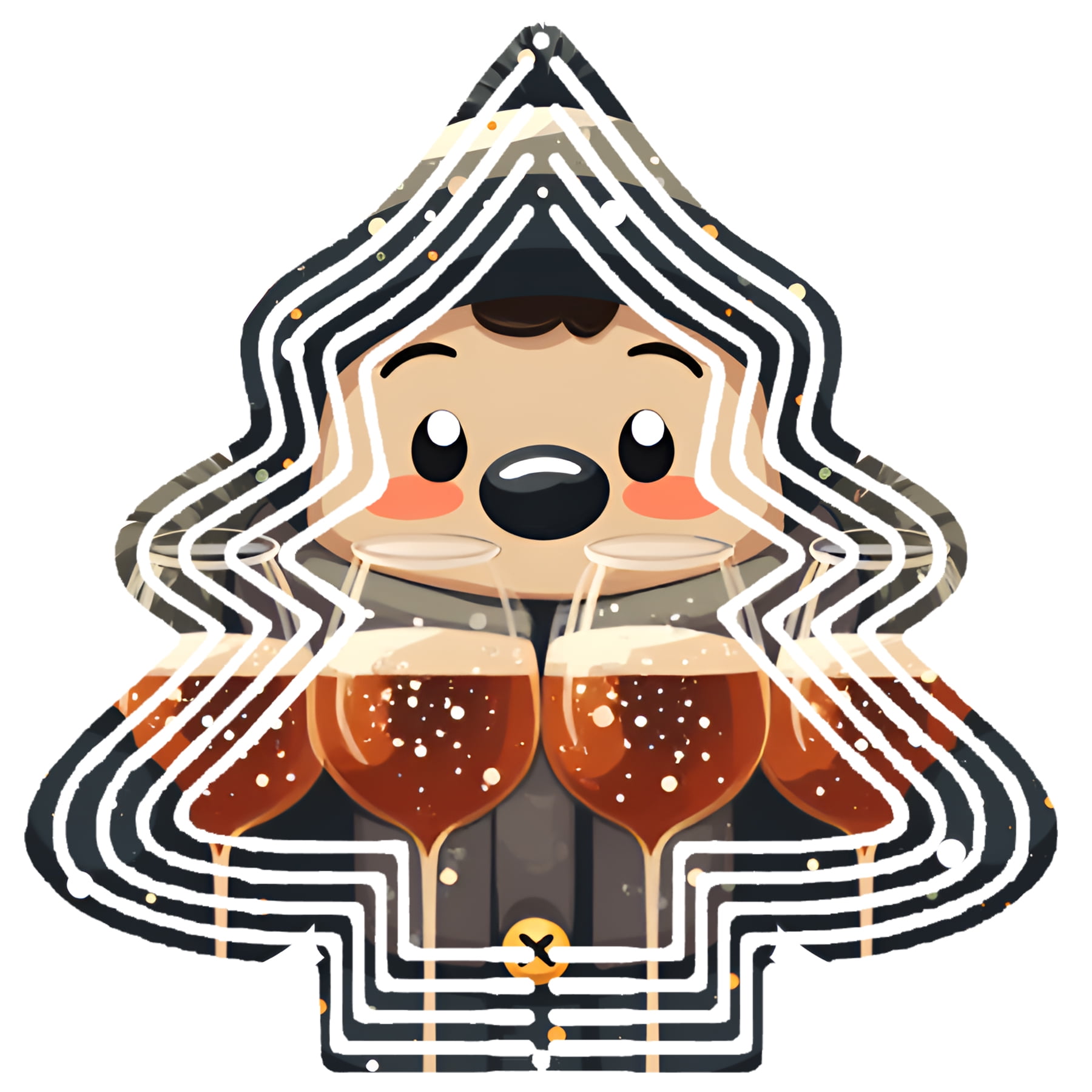 Cheerful Metal Hanging Tree-Shaped Wind Spinner for Garden - Festive ...