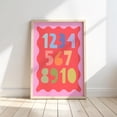 Cheerful Numbers Print Bold Educational Wall Art for Eclectic Rooms ...