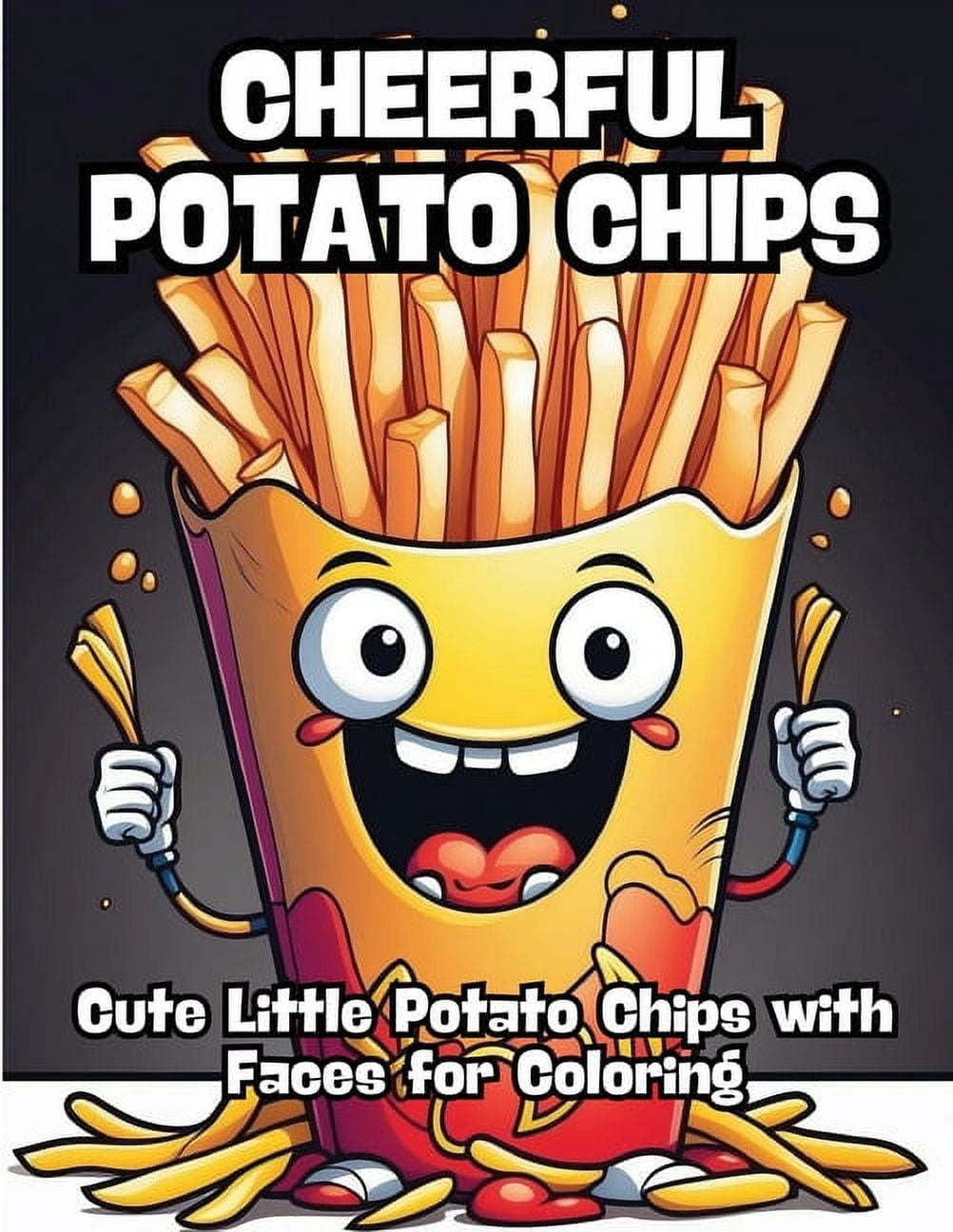 Cheerful Potato Chips: Cute Little Potato Chips with Faces for Coloring ...