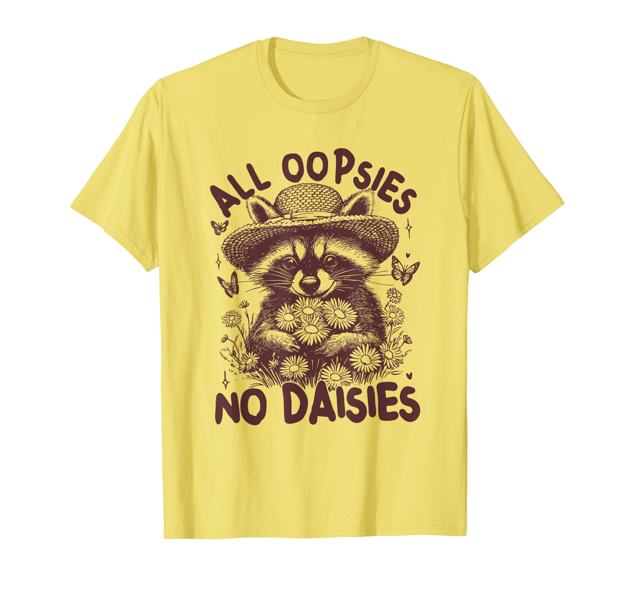 Cheerful Raccoon Floral T-Shirt for Mental Health Awareness and ...