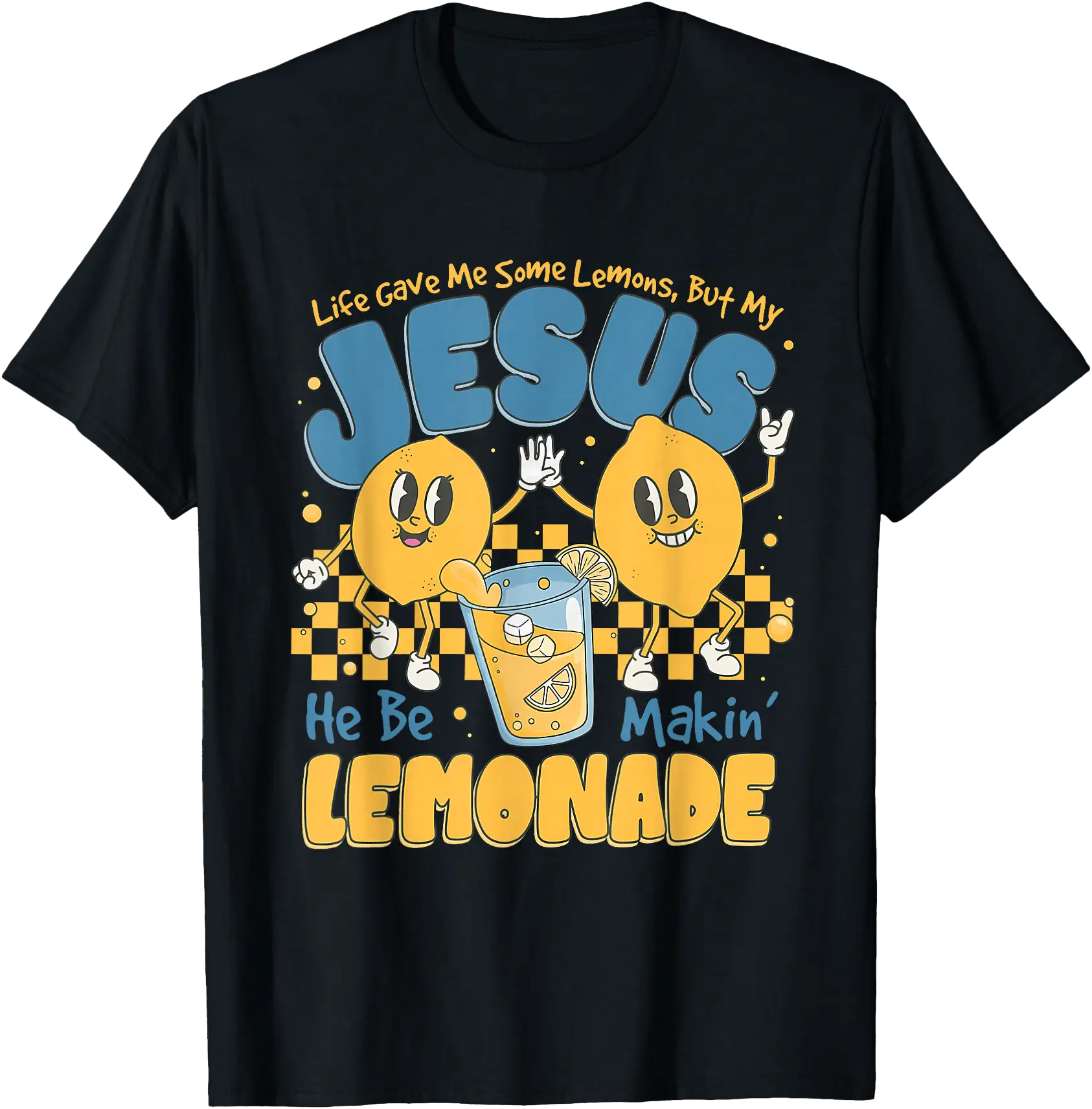 Cheerful Retro Cartoon Lemonade T-Shirt - Inspirational Christian Faith ...