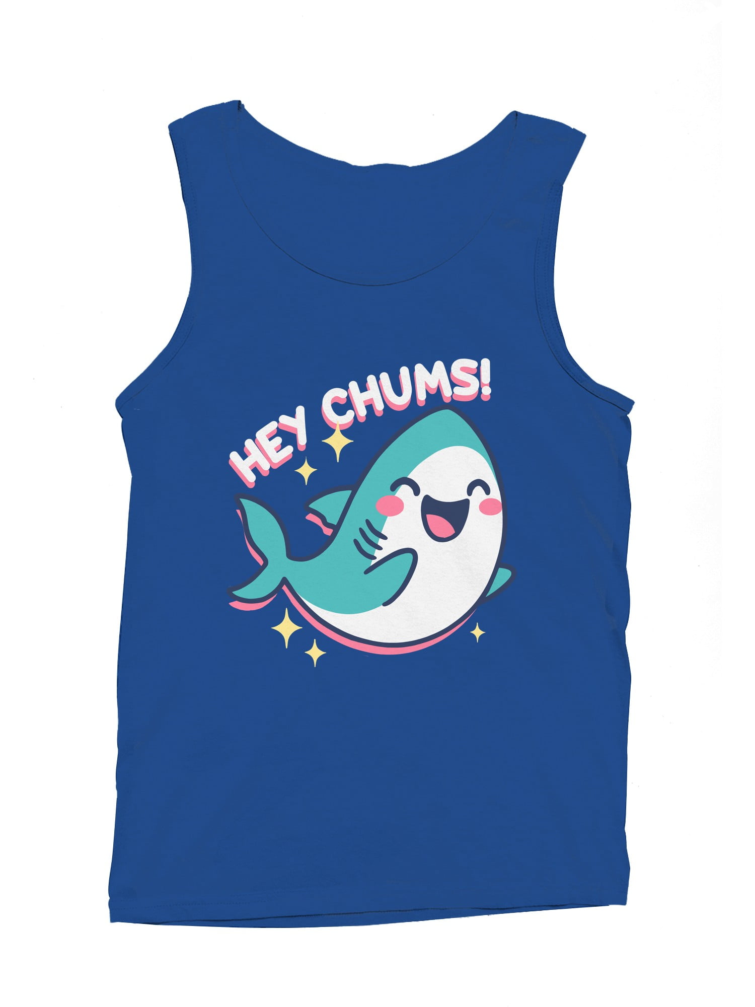 Cheerful Shark "Hey Chums!" Design Men's Tank Top - Walmart.com