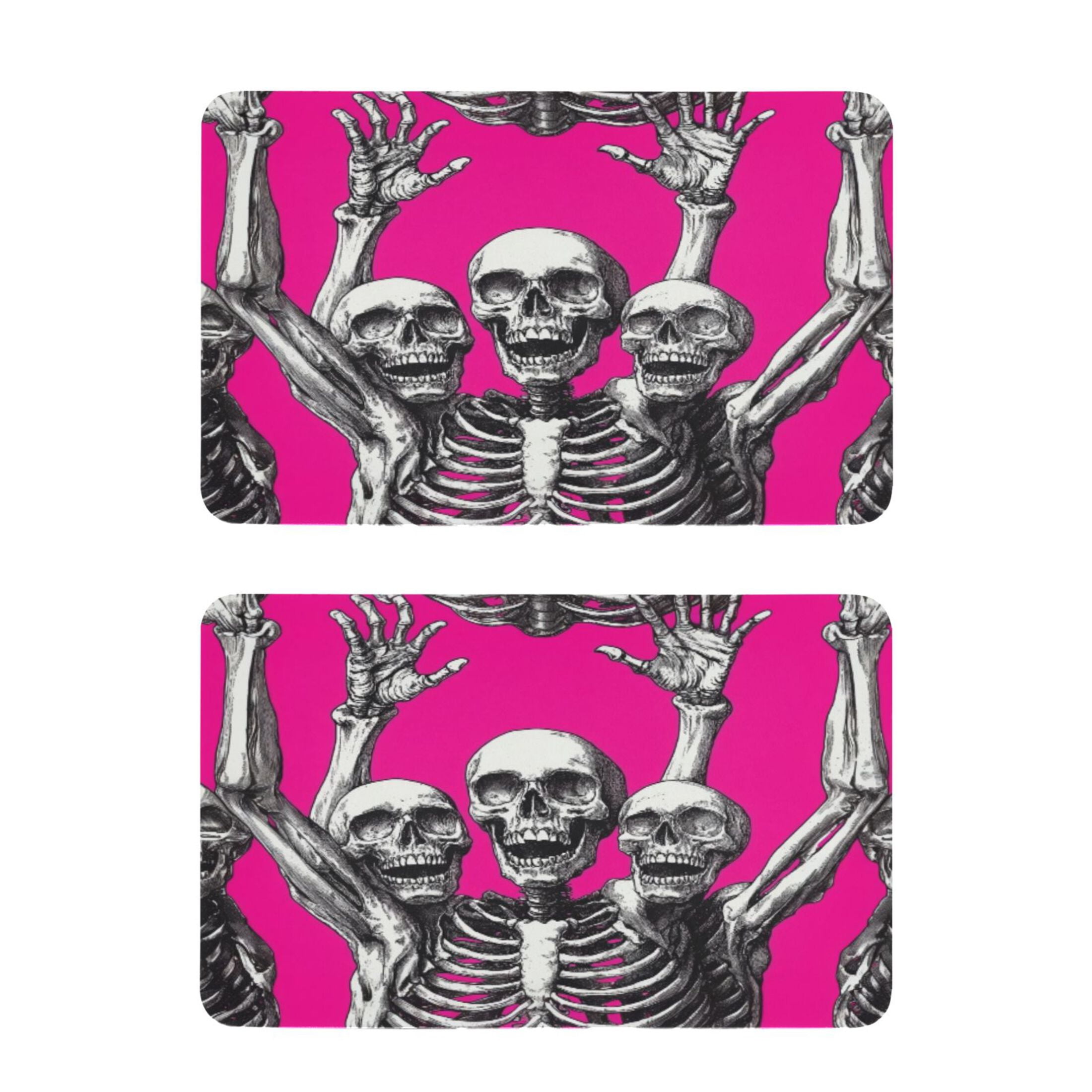 Cheerful Skeleton 2 Pack 4x2.5 Inch Magnetic Stickers Thick and Strong ...