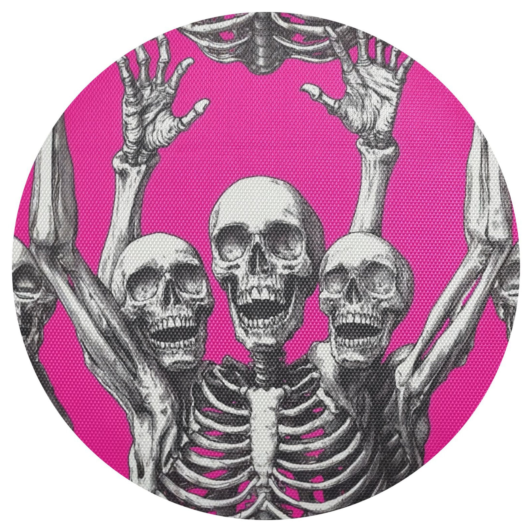 Cheerful Skeleton 4-Piece 15.4in Heat-Proof PVC Plate Mats, Easy Cut ...