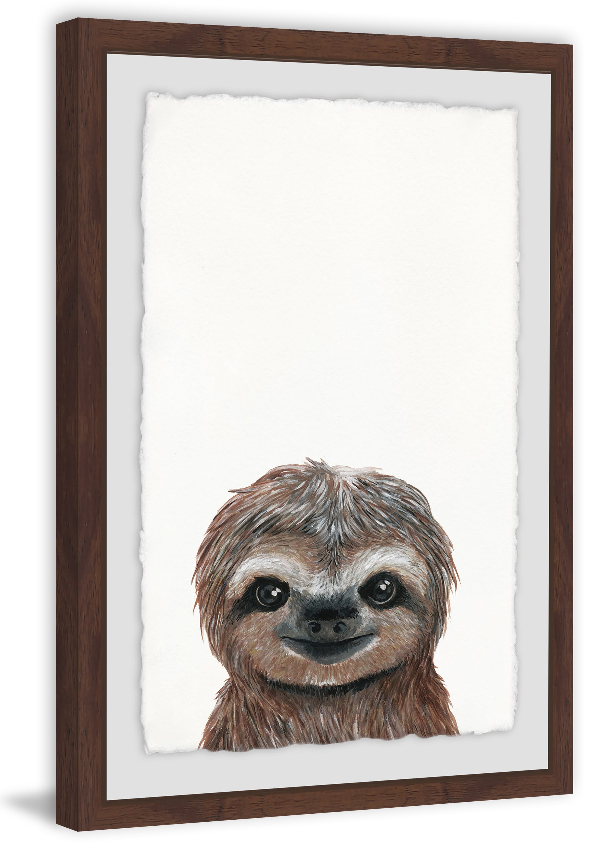 Cheerful Sloth II Framed Painting Print - Walmart.com