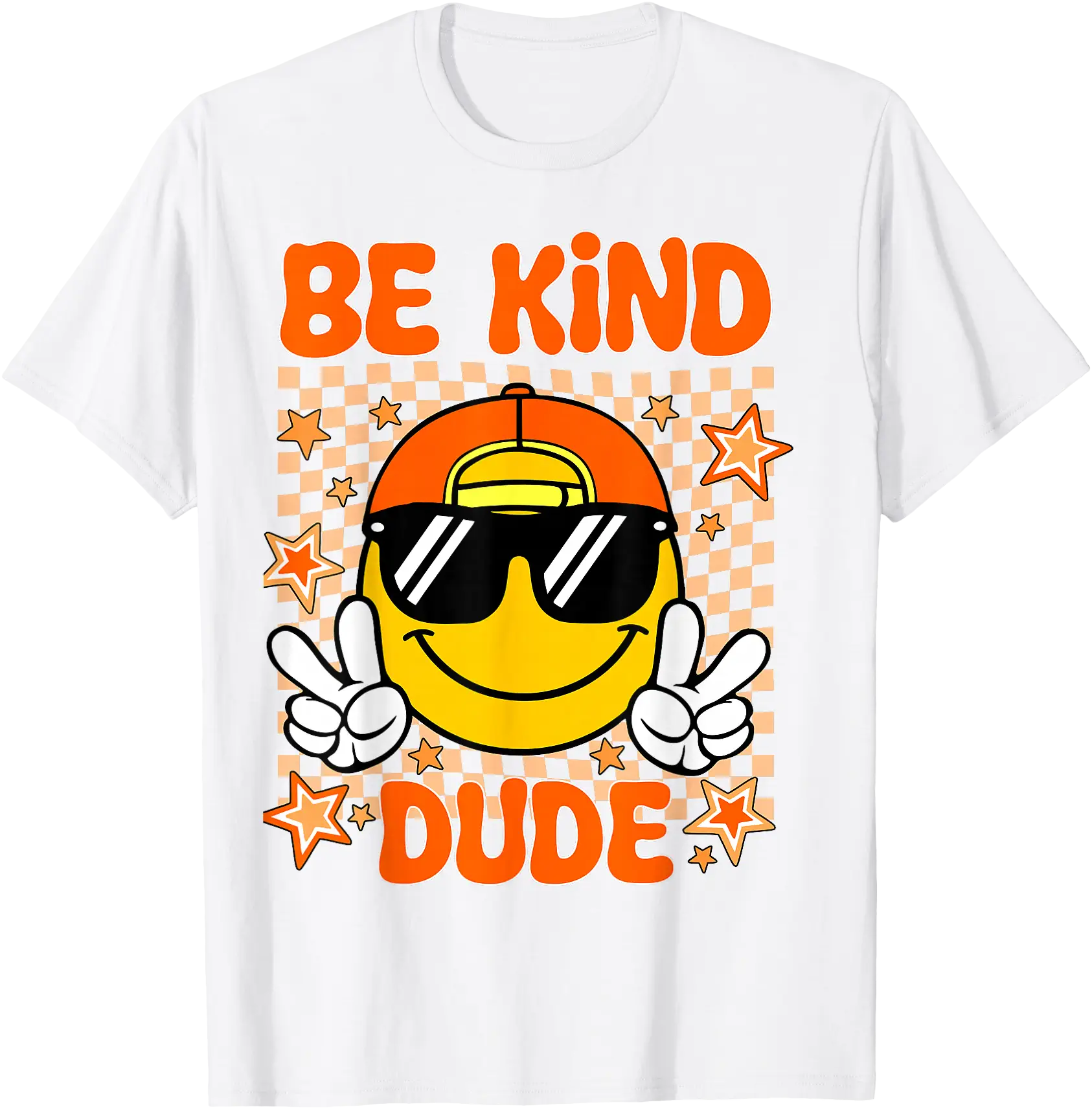 Cheerful Smiley Face Orange Anti-Bullying T-Shirt for Unity Day ...