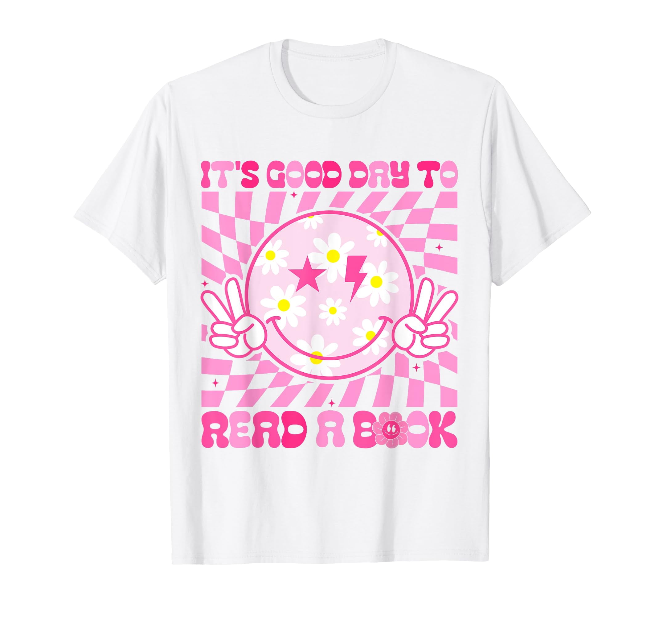 Cheerful Smiley Face T-Shirt for Book Lovers - Perfect Gift for Reading ...